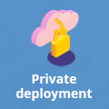 What is a cloud deployment on a private infrastructure?